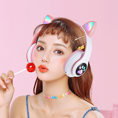 Cute Kitty Headphone_Cute Cat Headphone_STN-28 Over Ear Music Headset ...