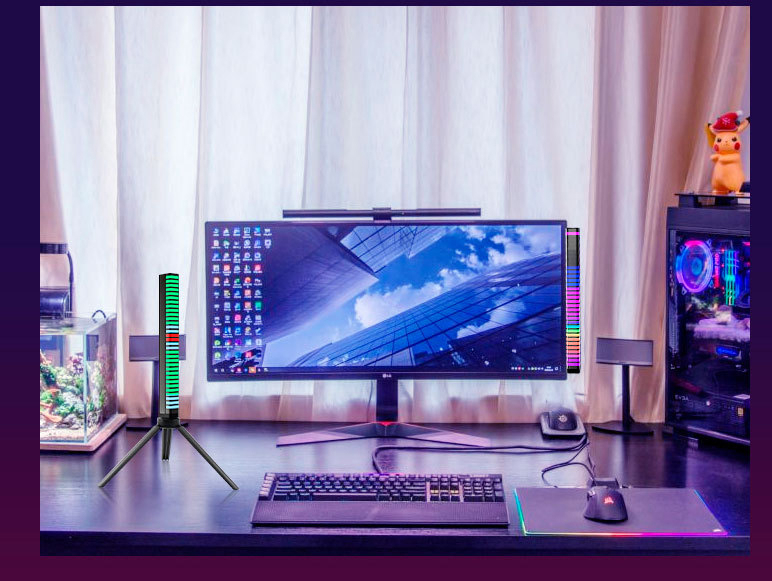 Voice-Controlled RGB LED Music Rhythm Light Bar – USB Rechargeable 32 ...