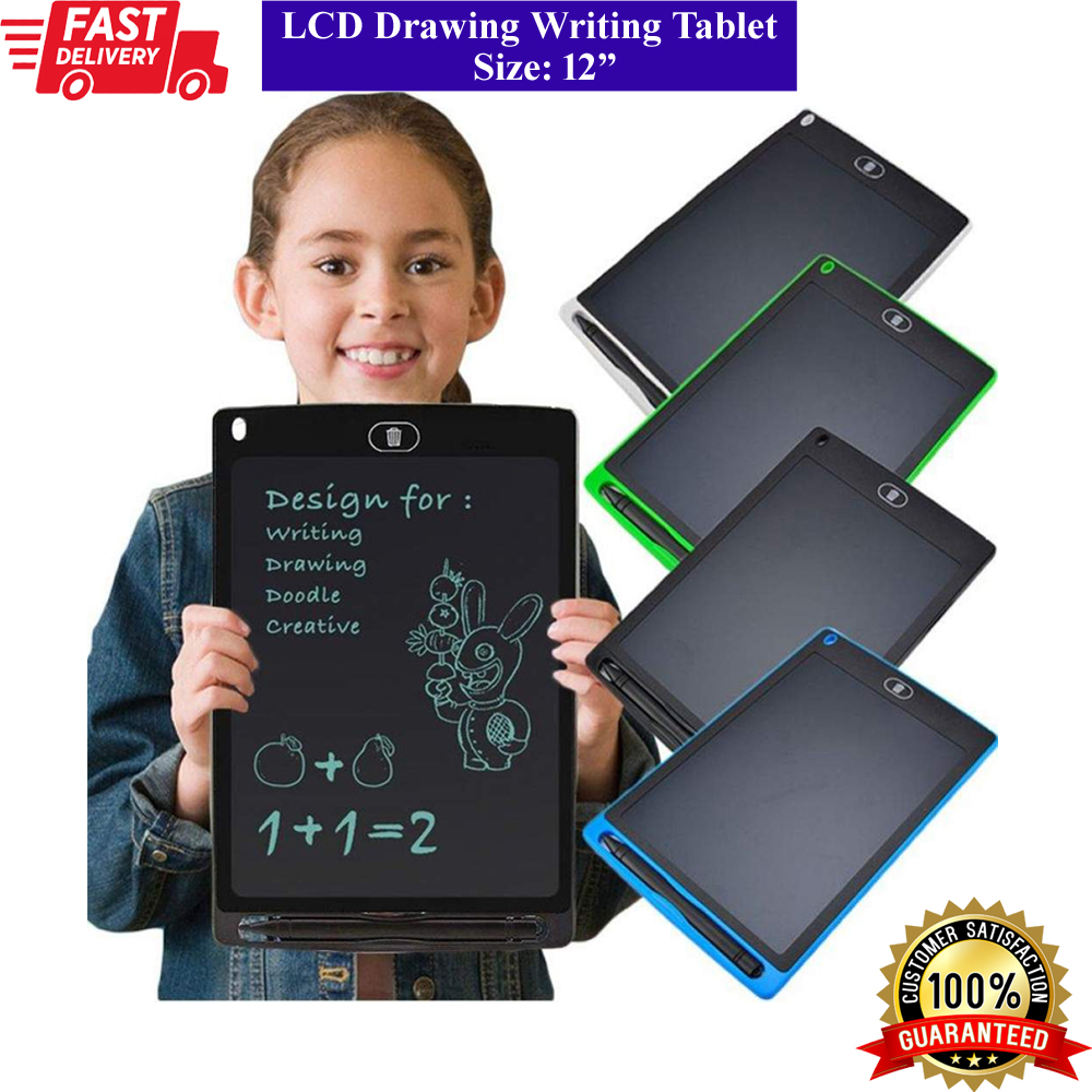 LCD Writing Tablet Digital Drawing Board 12 inch | Daraz.com.bd