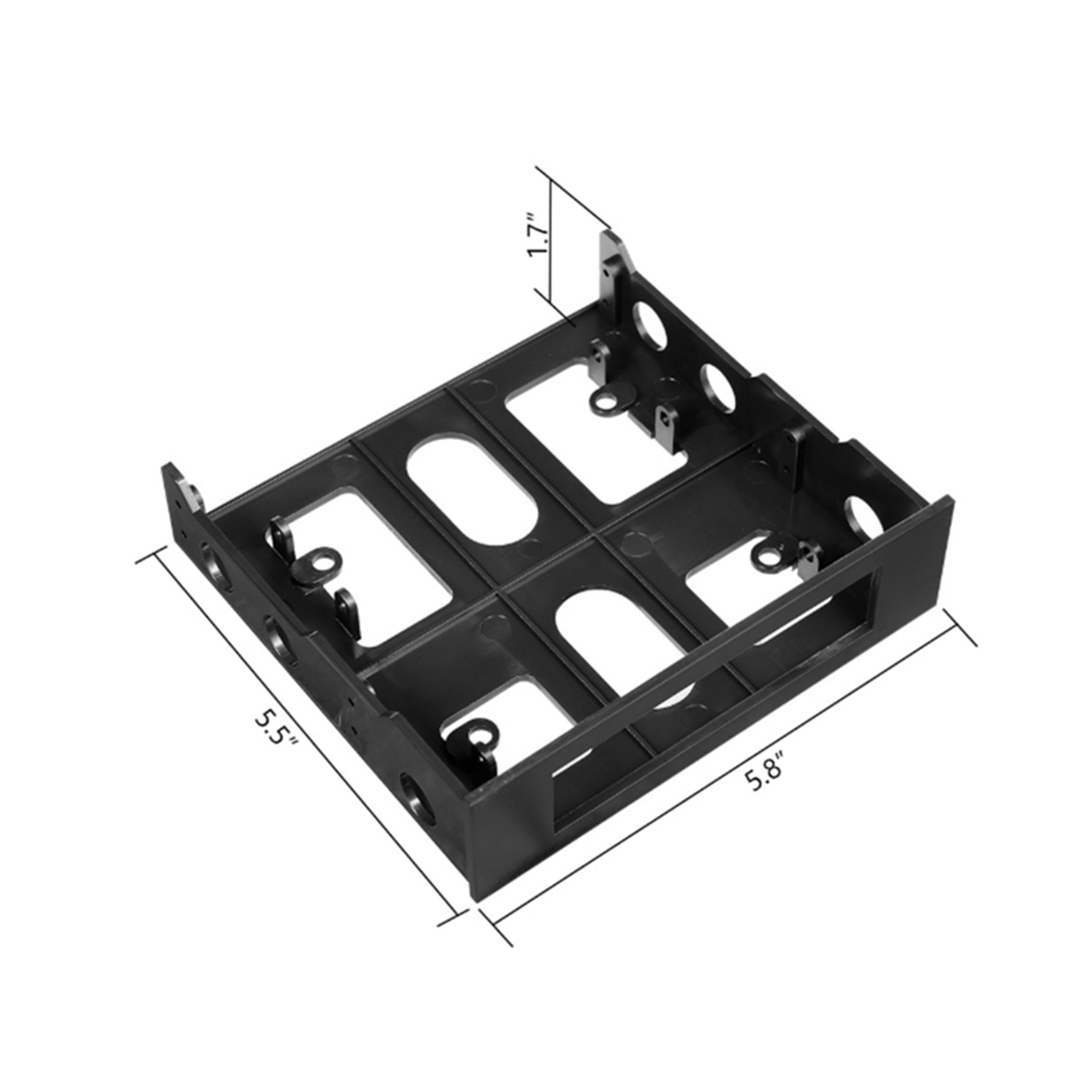 3X 3.5 to 5.25 Hard Drive Drive Bay Front Bay Bracket Adapter,Mount 3.5 ...