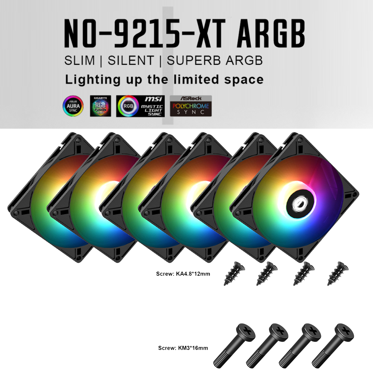 ID-COOLING NO-9215-XT-ARGB9cm Computer Case Fan PC 90mm 4pin PWM CPU ...