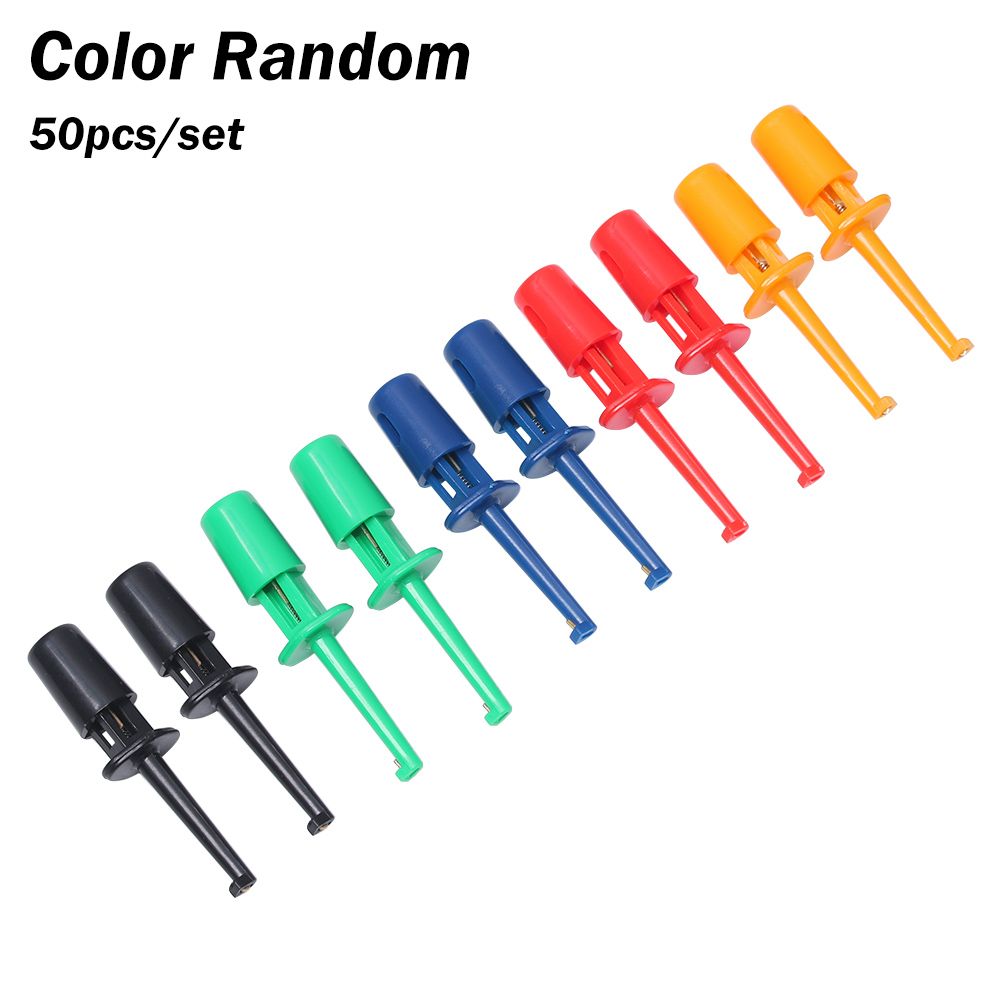10/20/50Pcs color random Measurement Grabbers Connector Mini Test Probe ...