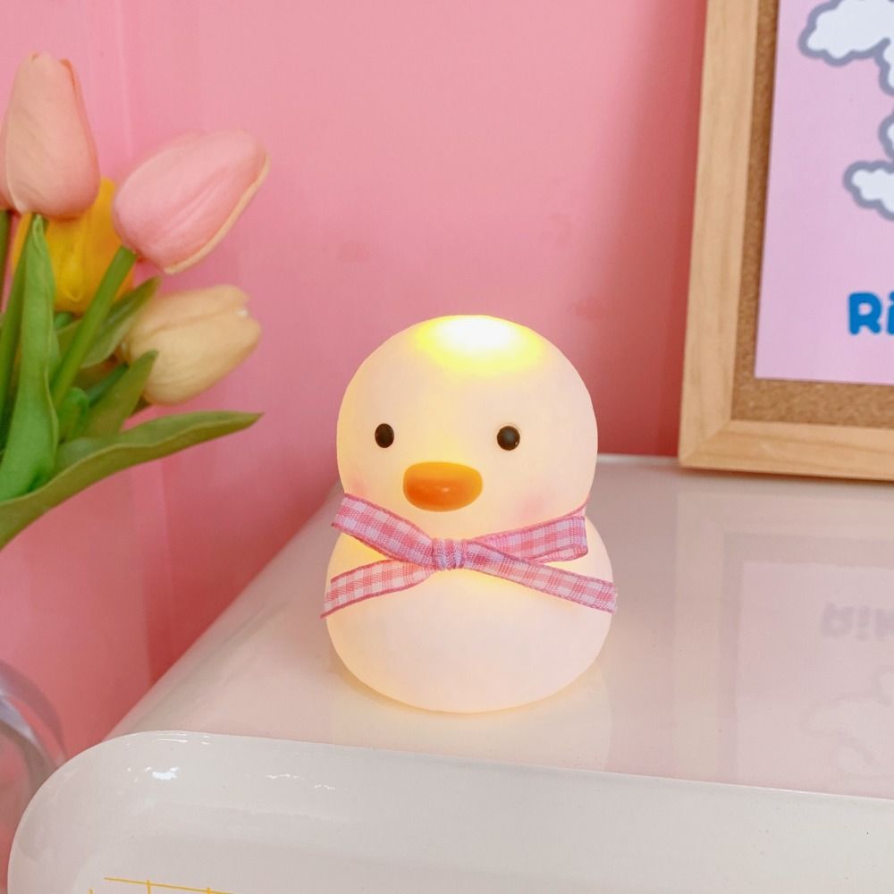 Soft Light Cute Led Night Light Creative Silicone Bedside Lamp Duck ...