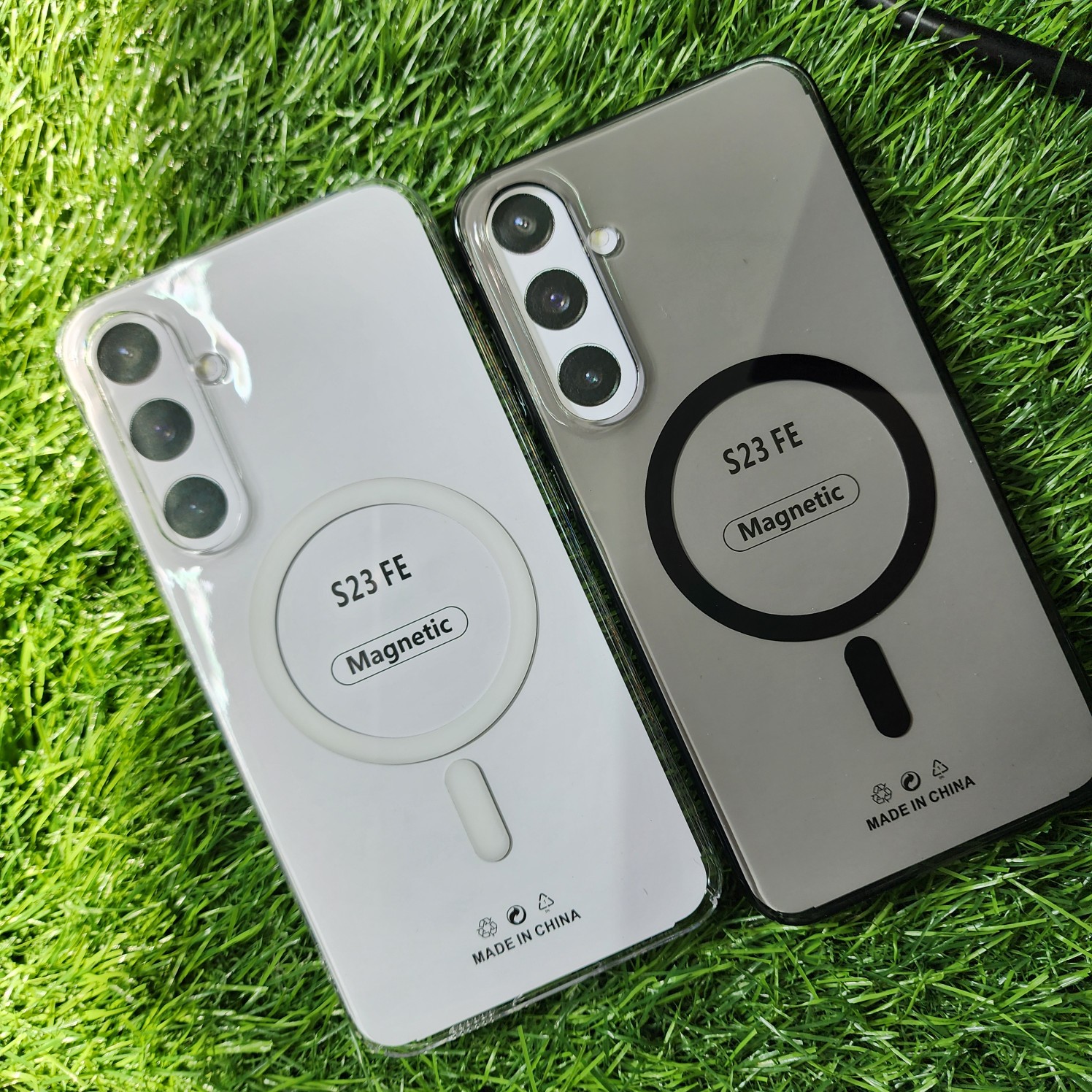 Magnetic Clear Acrylic PC Hard Crystal Case For Samsung Galaxy S23 FE ...