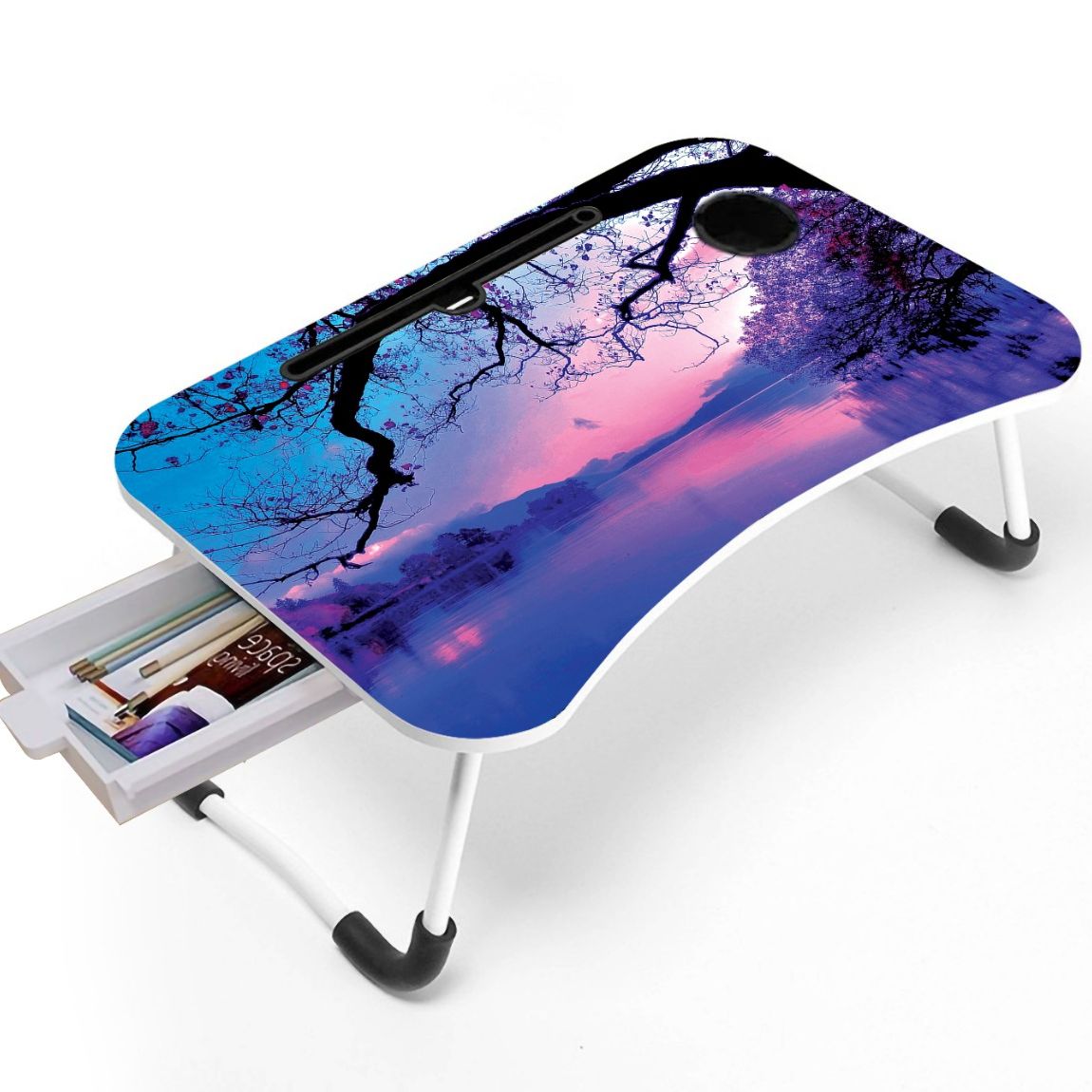 Simplify Your Workstation With Printed Foldable Laptop Table With ...