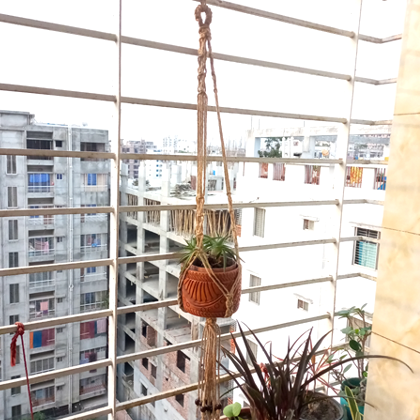 abuZZZ Macrame Jute Plant Hanger, Plant Hangers for Indoor Outdoor ...