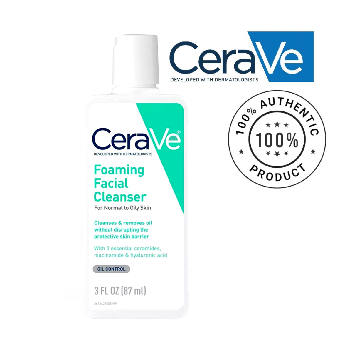 Cerave Foaming Facial Cleanser For Normal To Oily Skin 87ml Bd
