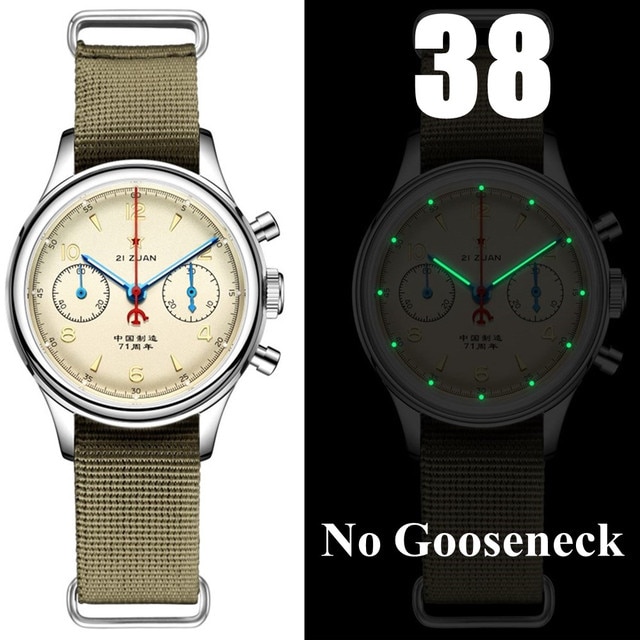 RED STAR 40mm 38mm 1963 Chronograph Men Mechanical Watches Sapphire ...