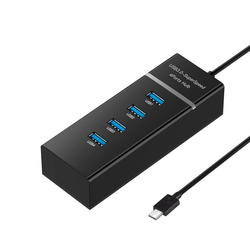 "USB 3.0 4 Port USB 3.0 Hub for PC Laptop Tablet - 4 Ports High Speed ...