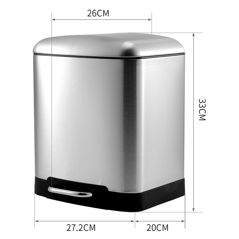 Ou runzhe square living room trash can household kitchen garbage basket ...