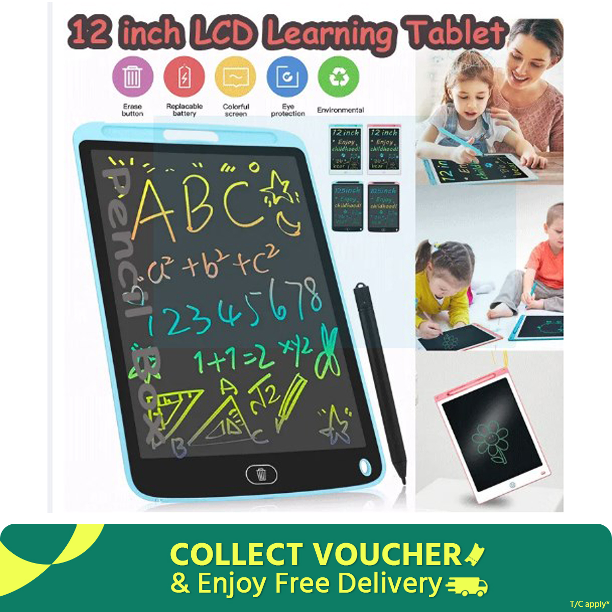 8.5 Inch Color Screen LCD Writing Tablet LCD Child Drawing Pad Graffiti ...