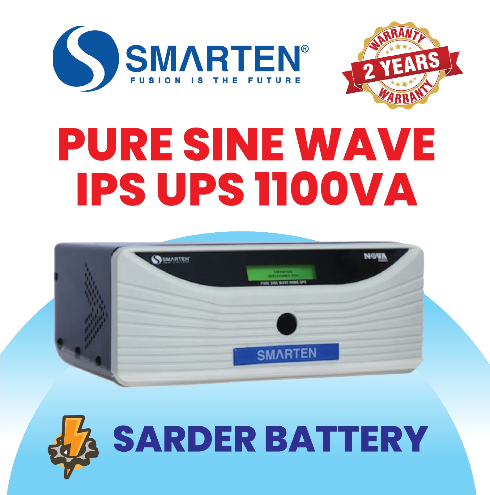 SMARTEN PURE SINEWAVE IPS UPS NOVA 1100VA MACHINE | Daraz.com.bd