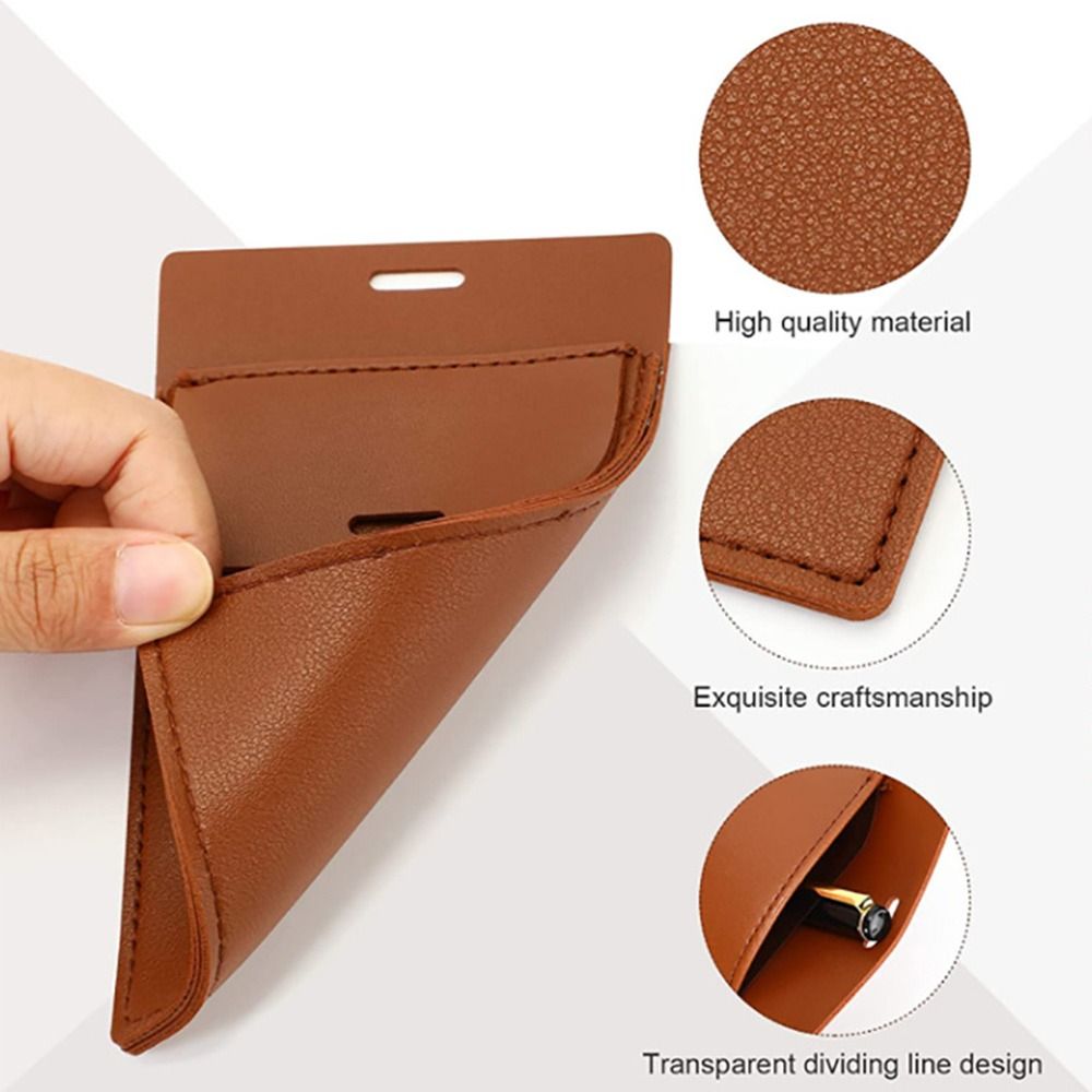 Staff Accessories PU Leather Pen Pouch Pen Clip Supplies Pencil Bags ...