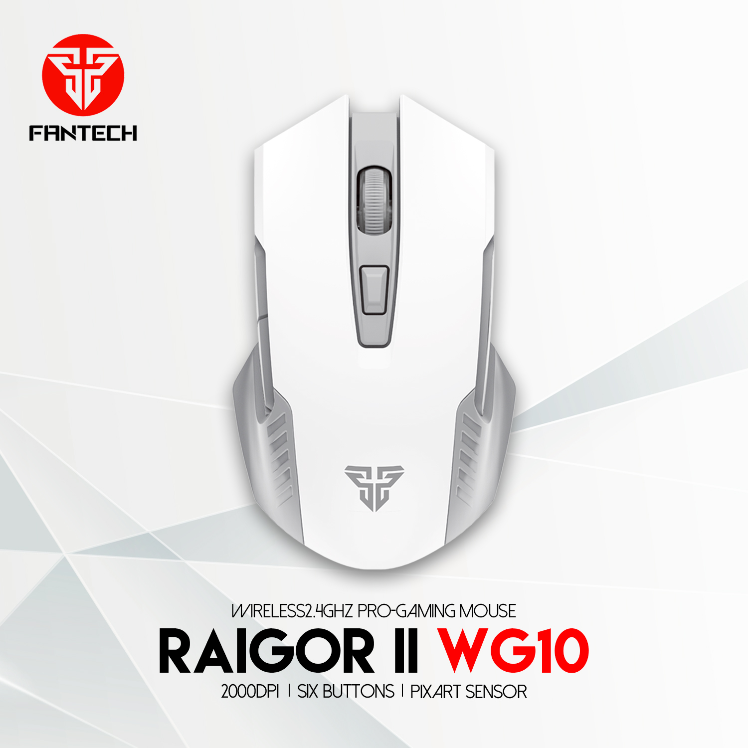 Fantech WG10 Raigor II Wireless Gaming Mouse- White - Vibe Gaming