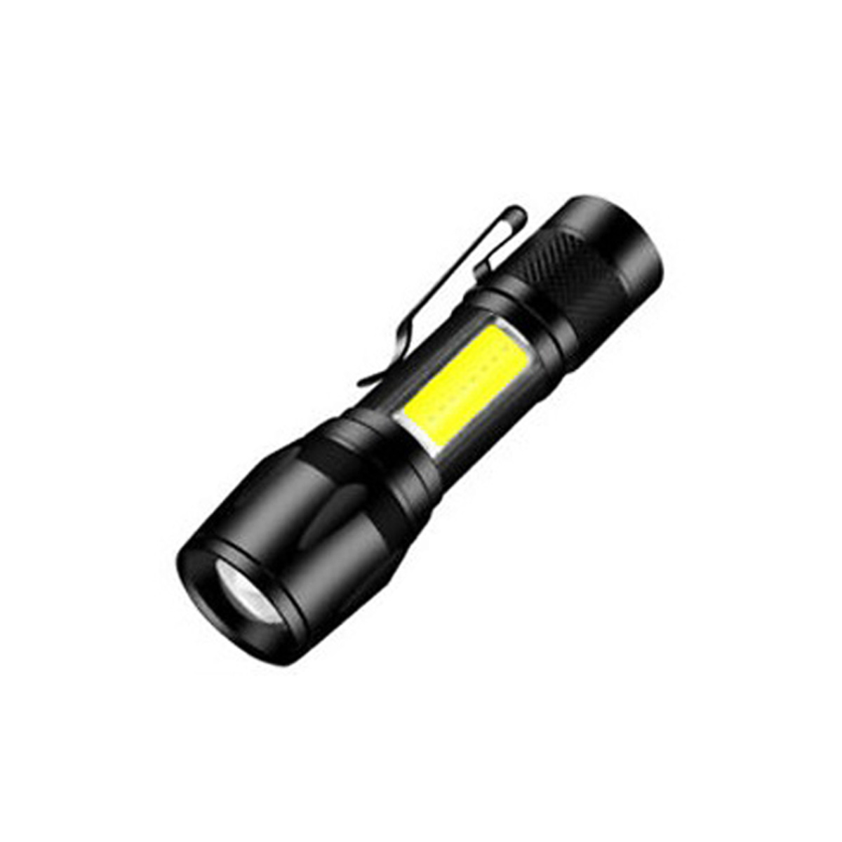 Telescopic Zoom Flash Ligh Xpe+Cob Super Bright Flash Light (500 Feet Range, Geepas, Gp-007 By M ...