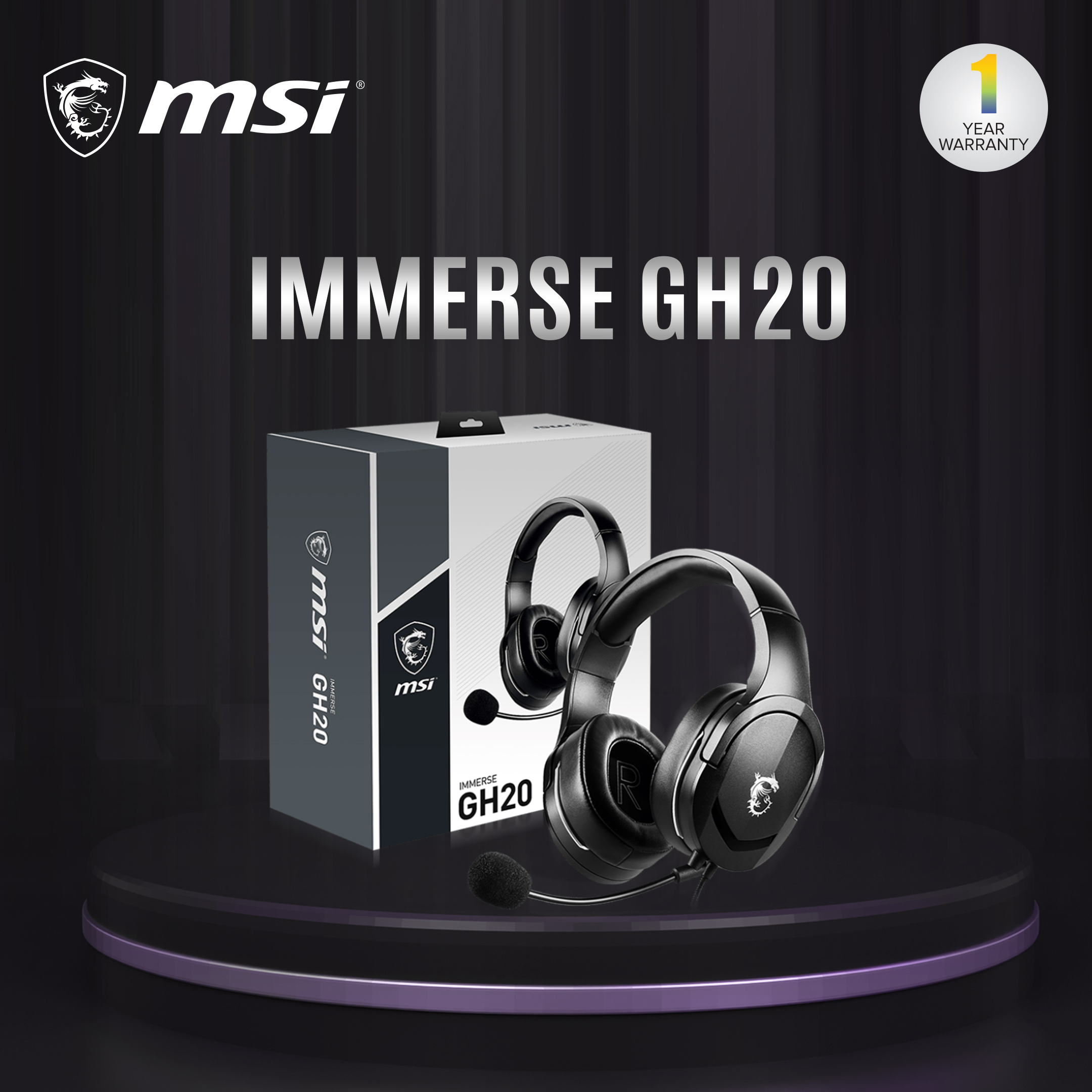 MSI IMMERSE GH20 Gaming Headset | Daraz.com.bd