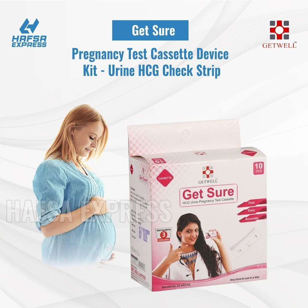 Get Sure Pregnancy Test Cassette Device Kit - Urine HCG Check Strip (02 ...