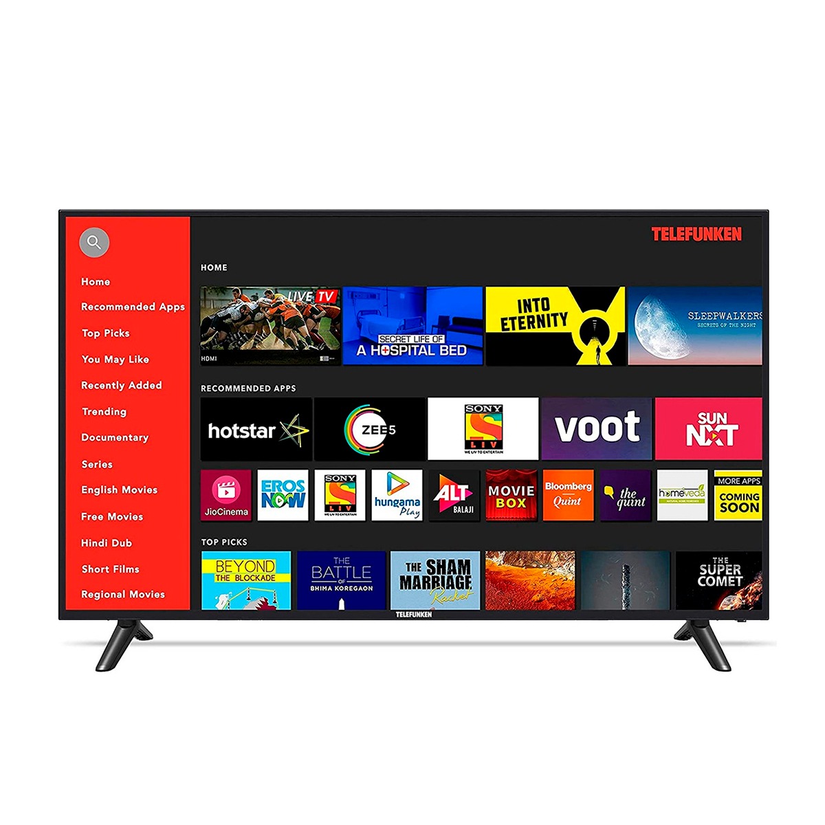 43 Inch LED Smart TV 4k Supported 2GB RAM 16GB ROM Android Smart ...