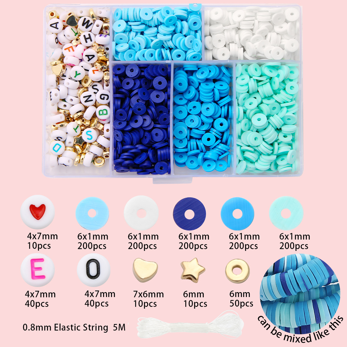 6mm 1160Pcs Soft Ceramic/Letter Beads/Accessories For Jewelry Making ...