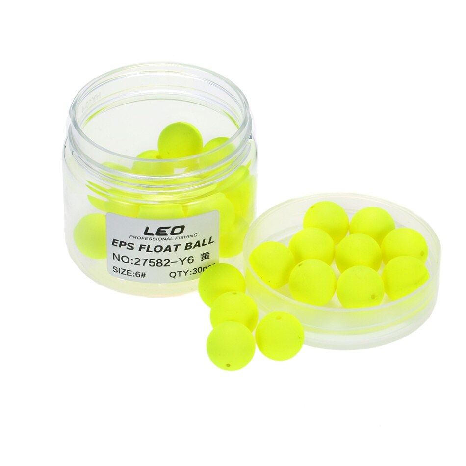 LEO 30pcs Fishing Float Balls Bean Shape EPS Fishing Foam Float Ball ...