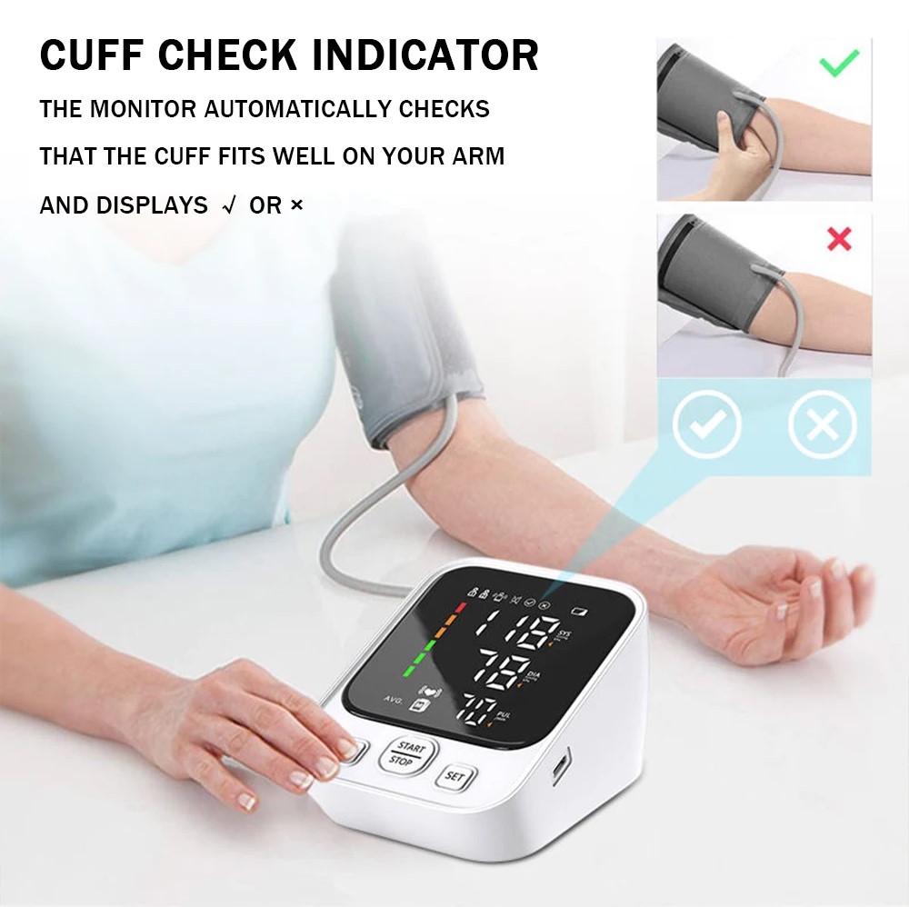 Led Big Display Blood Pressure Monitor Usb Portable Automatic Digital ...