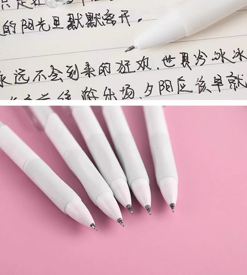 Gel Pen Retractable Gel Pen Multi Colors 0.5mm 5 PCS Black Stationery ...