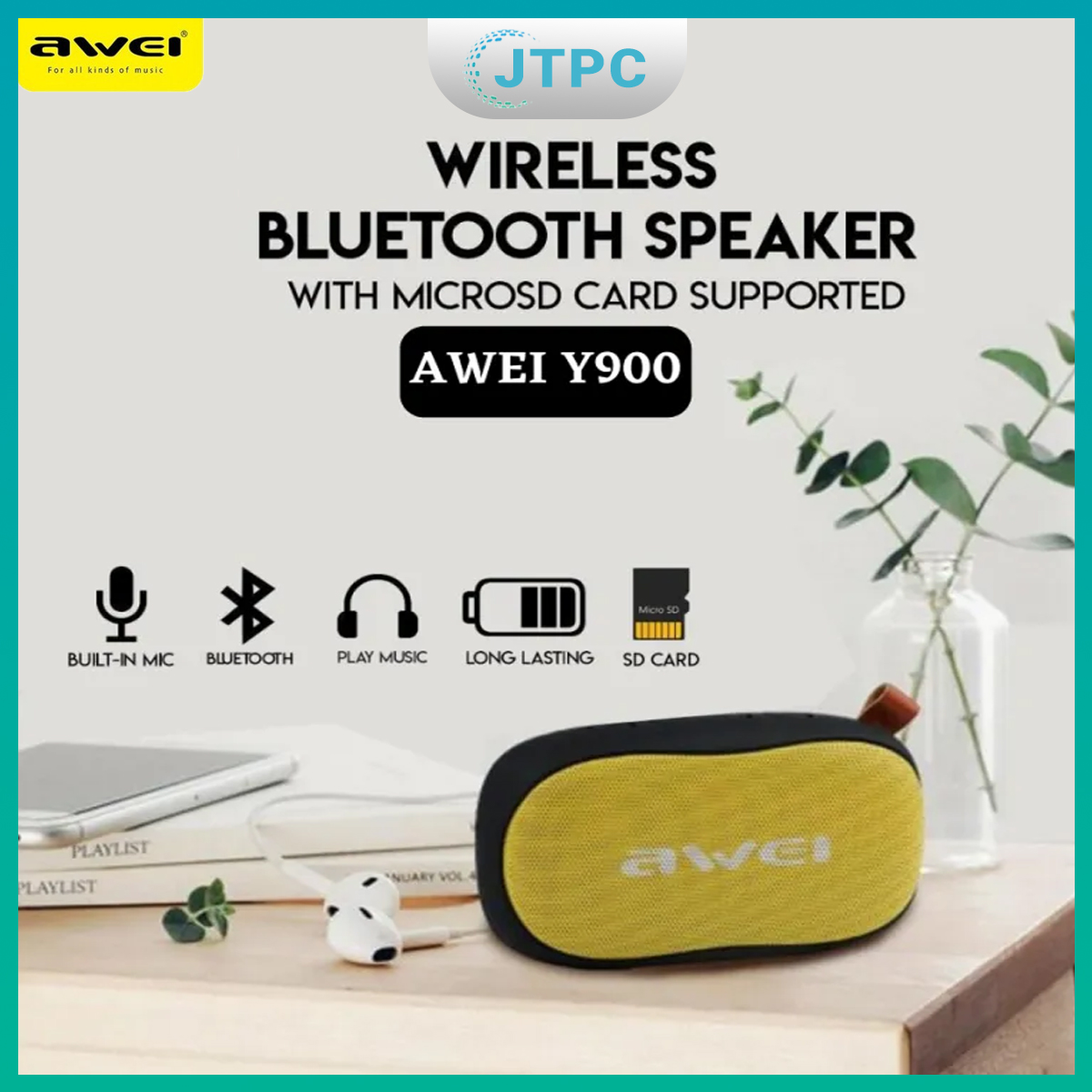 Awei Y900 Wireless Portable Bluetooth Speaker | Daraz.com.bd