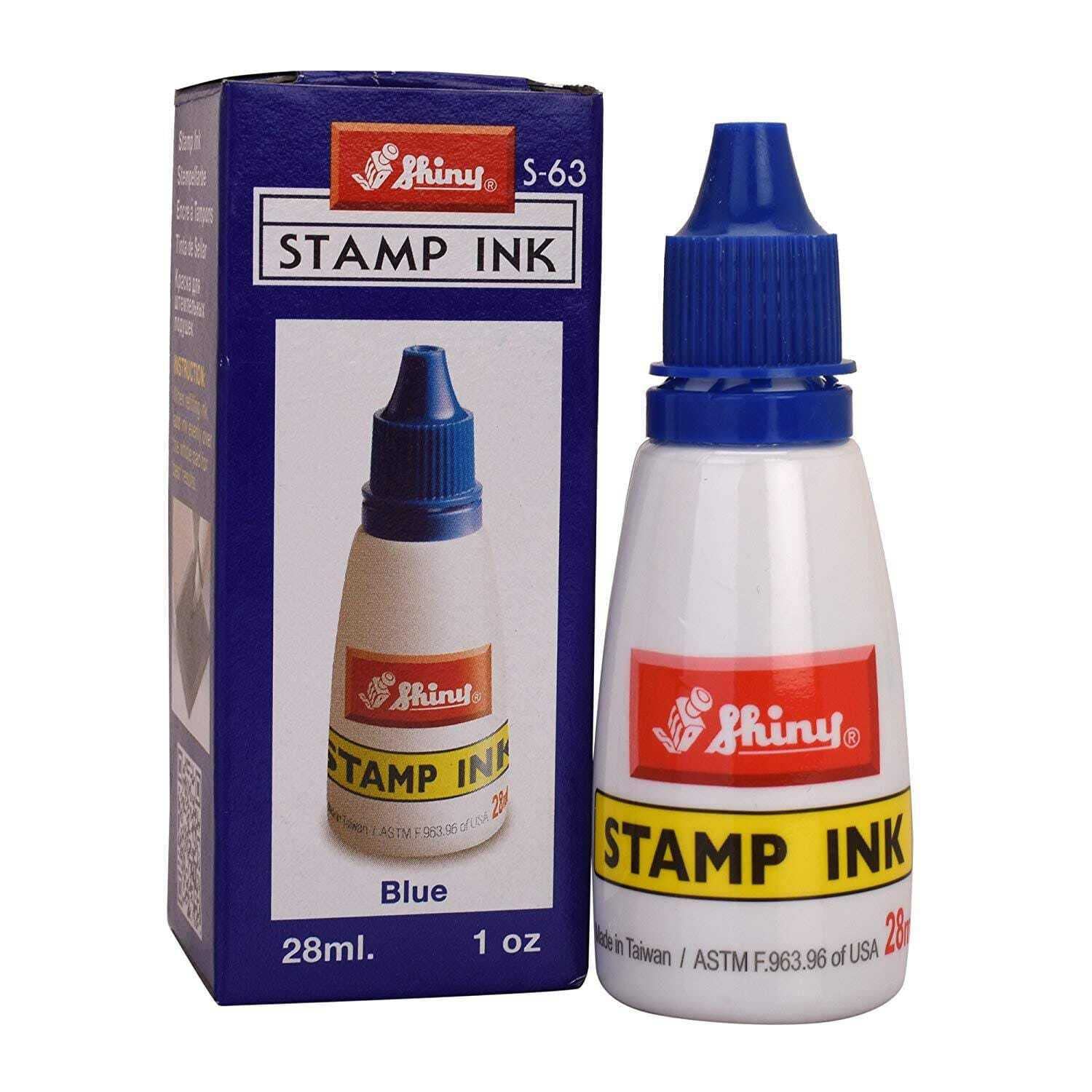 Stamp Pad ink shiny 28ml Black ,Red, Violet, Blue 1pcs | Daraz.com.bd