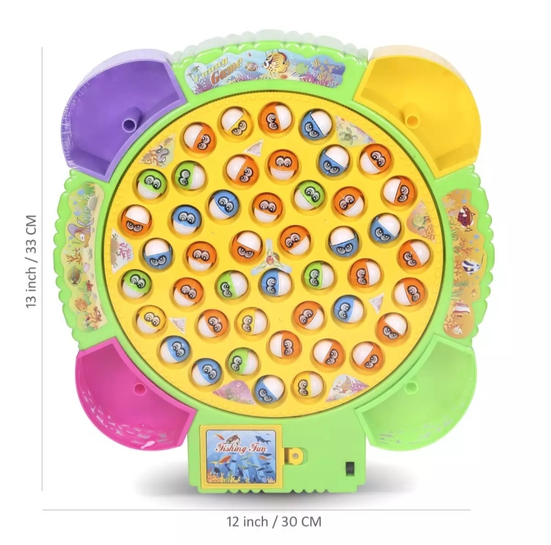 Classic Fishing Toy Kids Entertainment Game 45 Pieces Big Size Fish ...