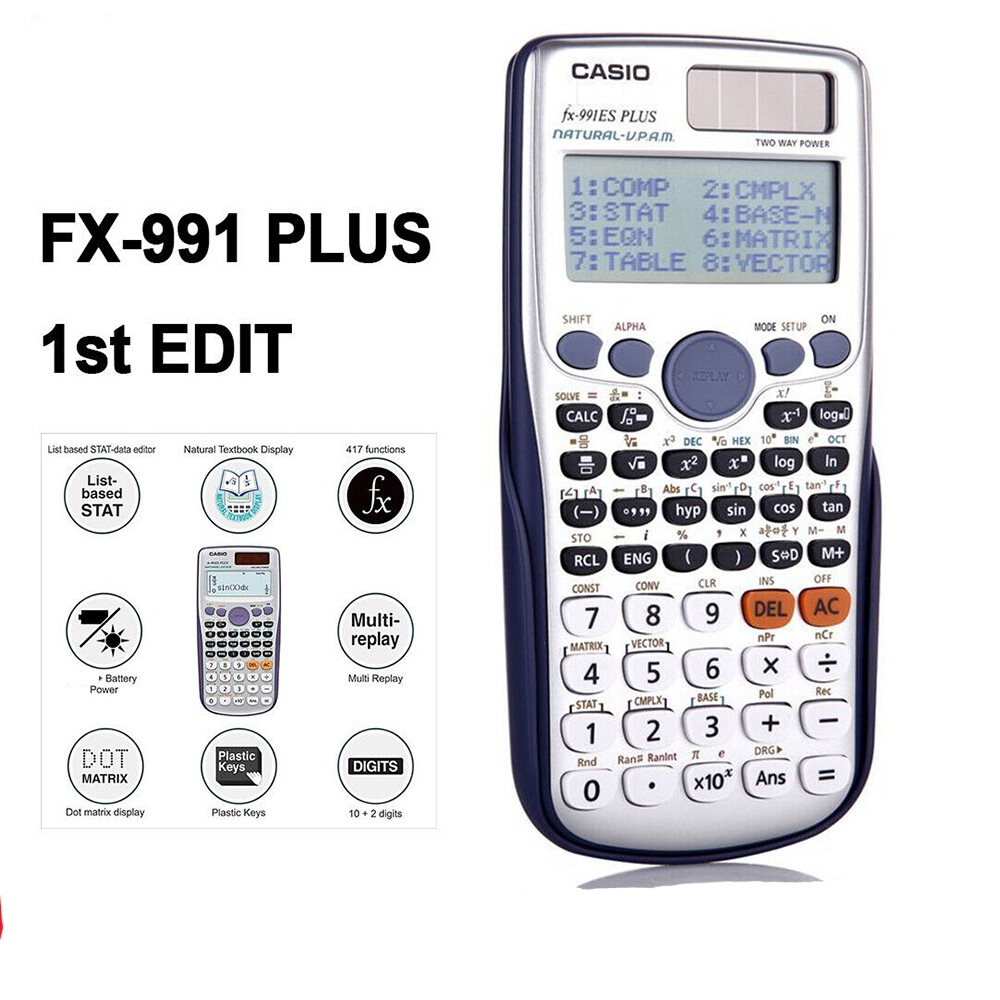 991ES PLUS Engineering Scientific Calculator Battery Power Supply ...