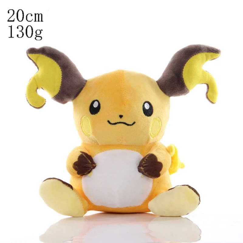 20CM TAKARA TOMY Pokemon Raichu Pikachu Plush Toys Cartoon Anime Figure ...