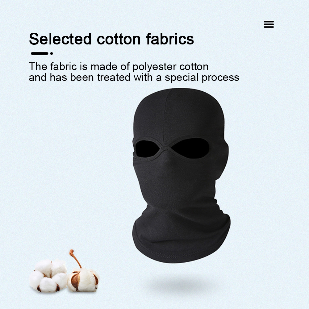 2 Hole Full Face Cover Mask Balaclava Knit Hat Tactical CS Winter Ski ...