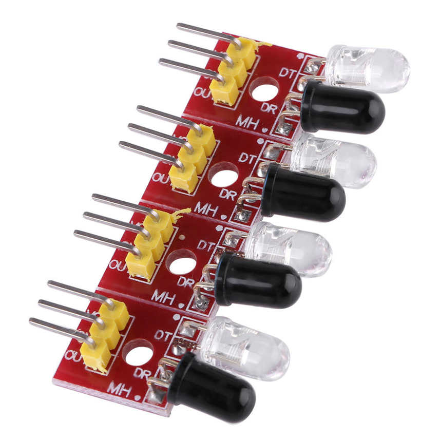 Infrared Reflection Sensor 4-channel Tracking Module Set Smart Car ...