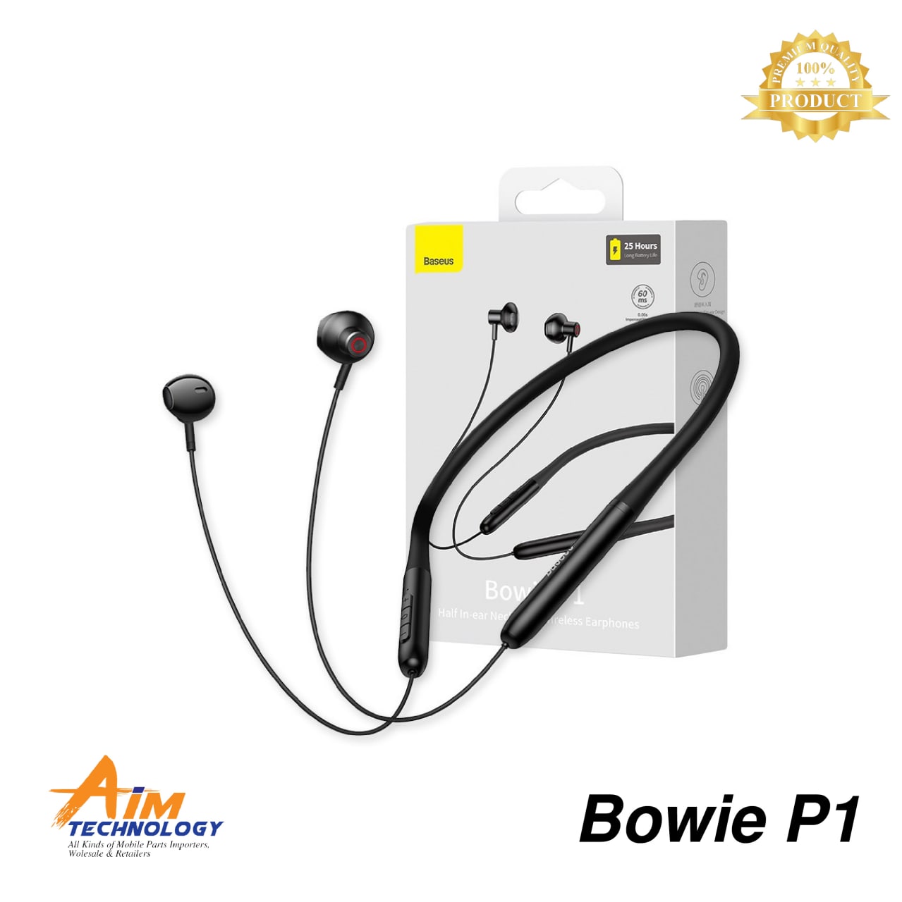 Baseus Neckband BOWEI P1 Earphone Bluetooth 5.2 Magnetic Wireless ...