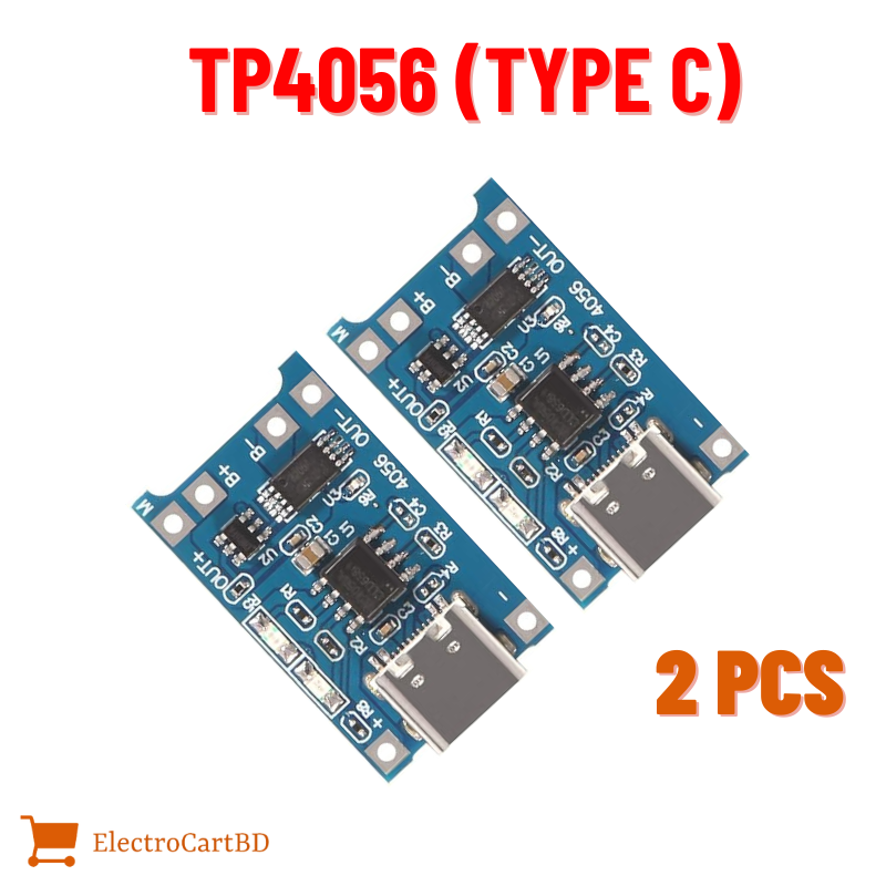 TP4056 Type-c USB 5V 1A 18650 Lithium Battery Charger Module - Dual Protection Functions ...