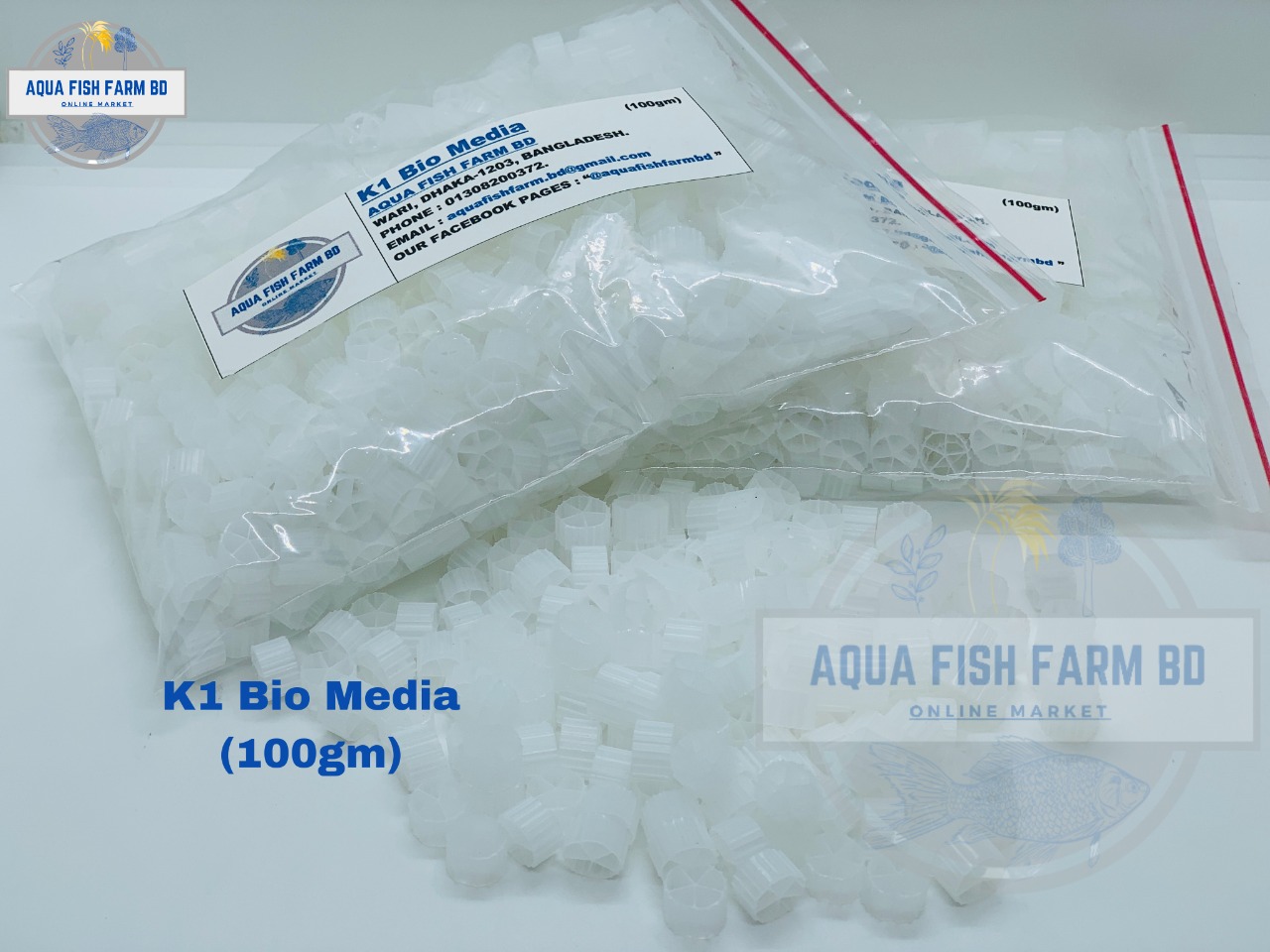 K1 Bio Media (100gm) or (50gm) Packet, For Fish Aquarium Water ...