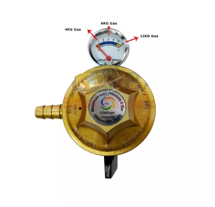 LPG 22 mm Gas Regulator With Meter Display | Daraz.com.bd