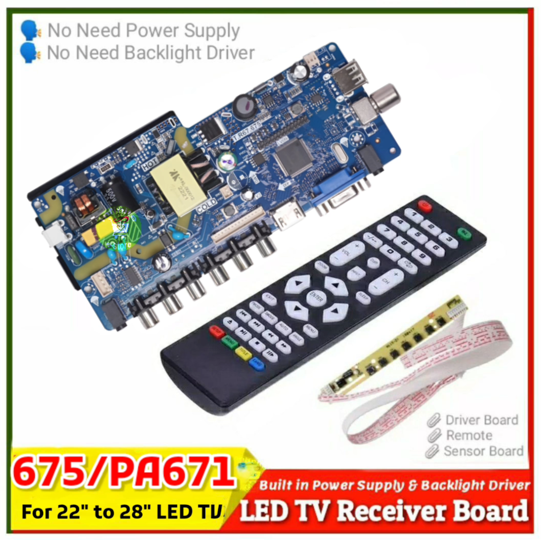Universal Combo LED TV Controller Board 21~28 inch TV Panel Built in ...