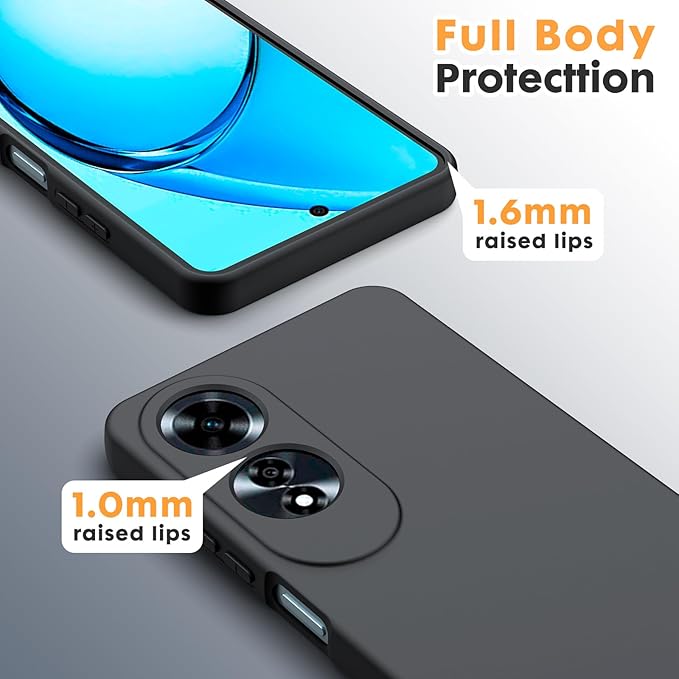 OPPO A60 Silicone Soft Gel Rubber Slim Liquid Cover Shockproof ...