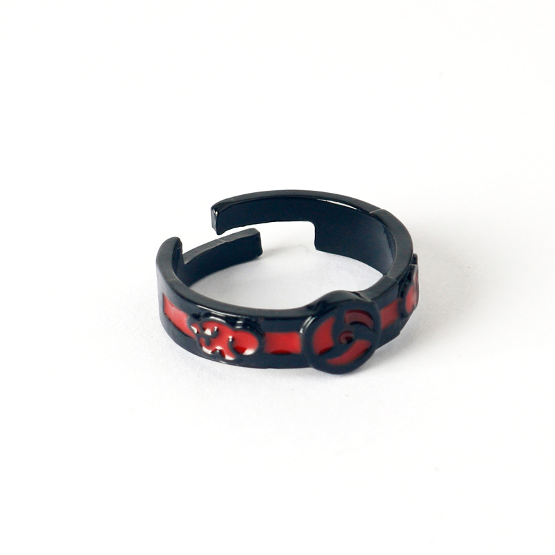 Anime Naruto Ring Akatsuki Itachi Sharingan Adjustable Metal Couples ...