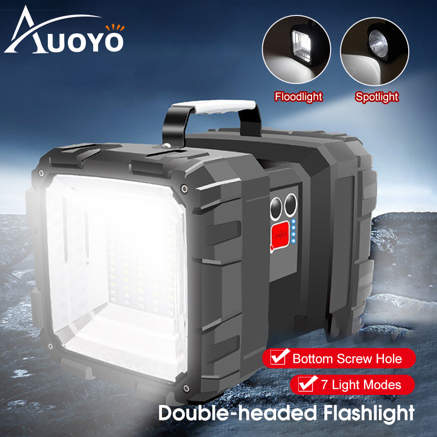 Auoyo lights Multifunctional Outdoor Torchlight Double Head Spotlight Waterproof Work Light ...