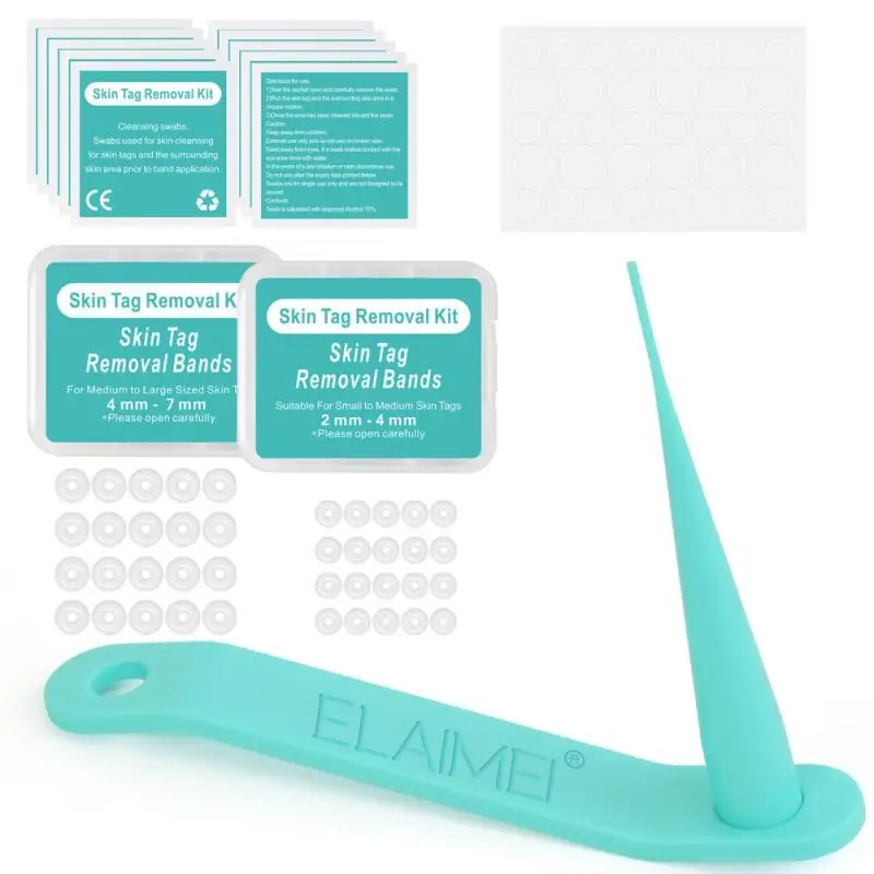 2 In1 Painless Auto Skin Tag Mole Wart Removal Kit Cleaning Tools Face ...
