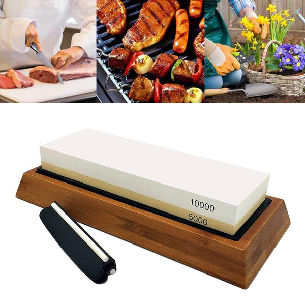 Whetstone ,5000/10000 Grit Double-Sided Sharpening Stone for Kitchen ...