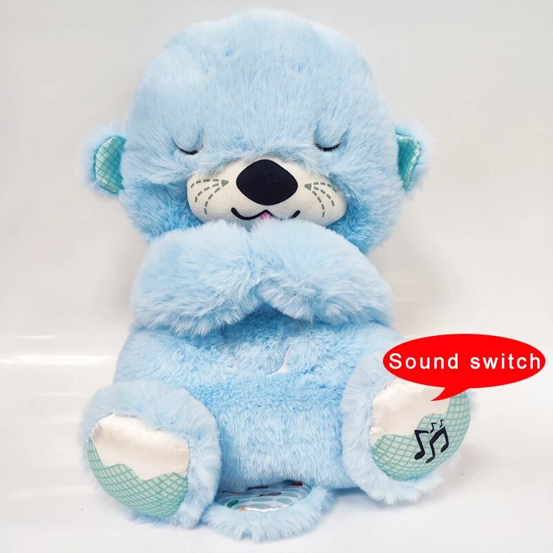 Breathing Bear Baby Soothing Otter Plush Doll Toy Baby Kids Soothing ...