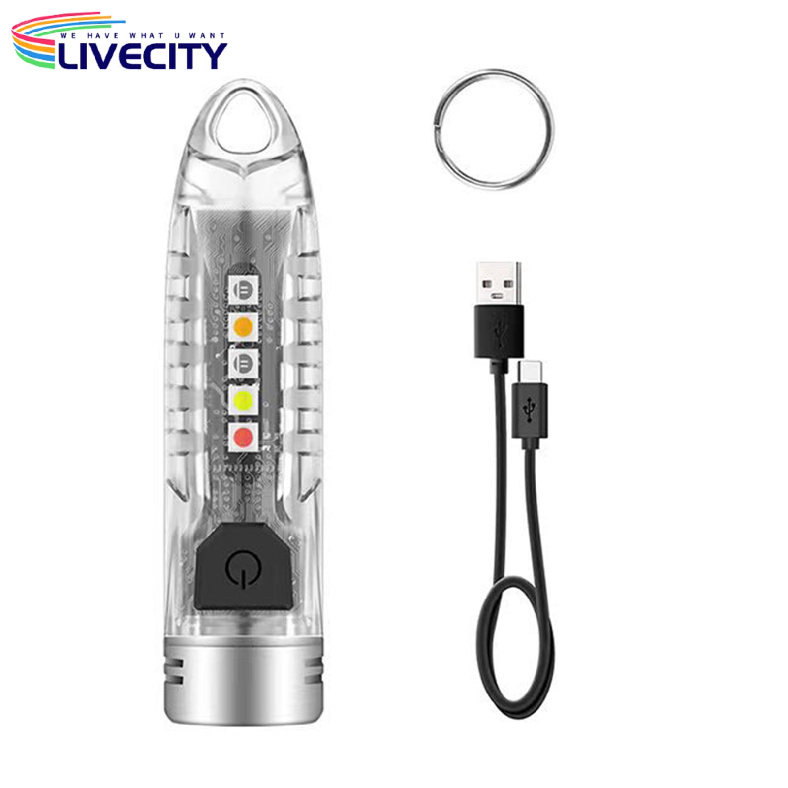 LED Rechargeable Type-C Chargeable Key Chain LED Torch | Daraz.com.bd