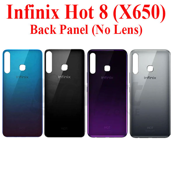 Infinix Hot 8 (X650) Back Panel/Backshell/ Casing + With Camera Lens ...