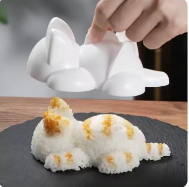 3D Cat Shape Rice Mold – Cute Food Mould for Bento, Rice Balls & Kids ...