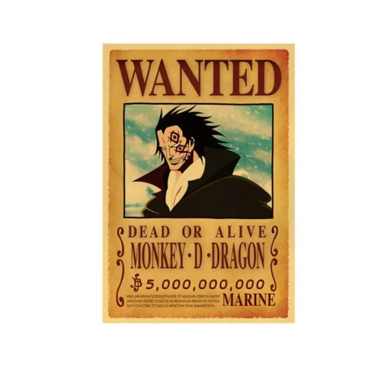 One Piece Dragon Wanted Poster