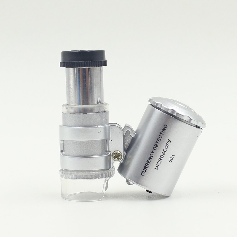 Mini Portable Size 60X Handheld Microscope Loupe Currency Detecting ...