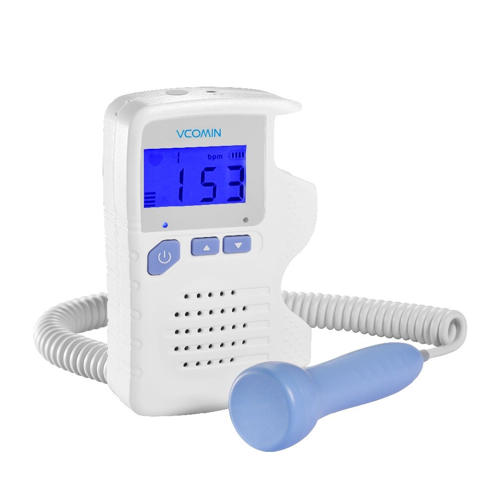 Fetal Doppler Detector LCD Portable Ultrasound Baby Heart Rate Monitor ...